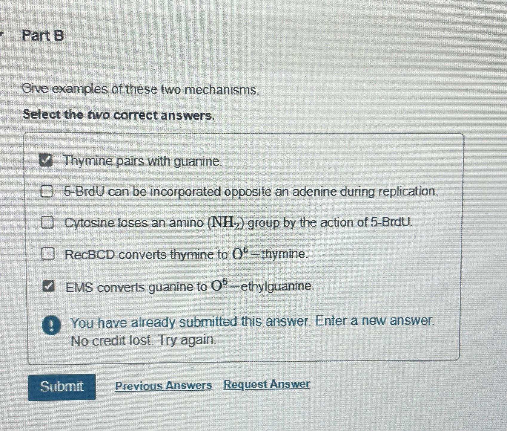 Need help with Part B: Give examples of these two | Chegg.com