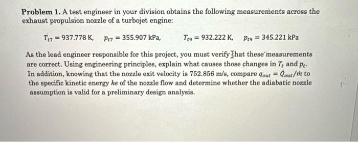 Solved Problem 1. A test engineer in your division obtains | Chegg.com