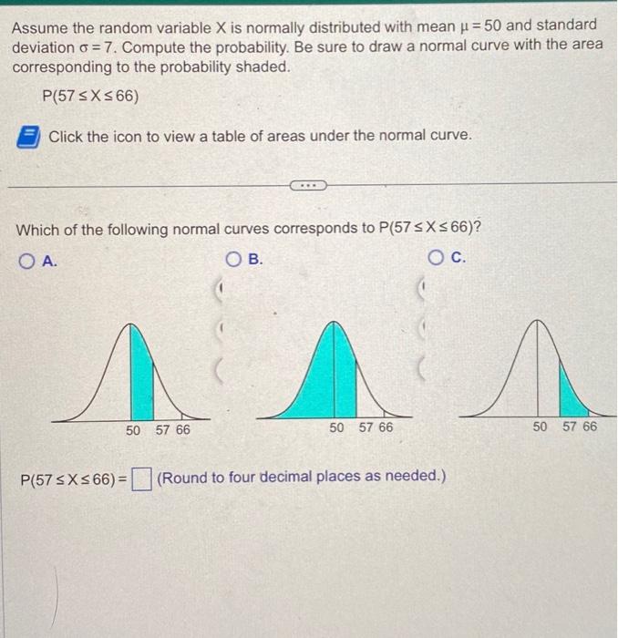 Solved Assume the random variable X is normally distributed | Chegg.com