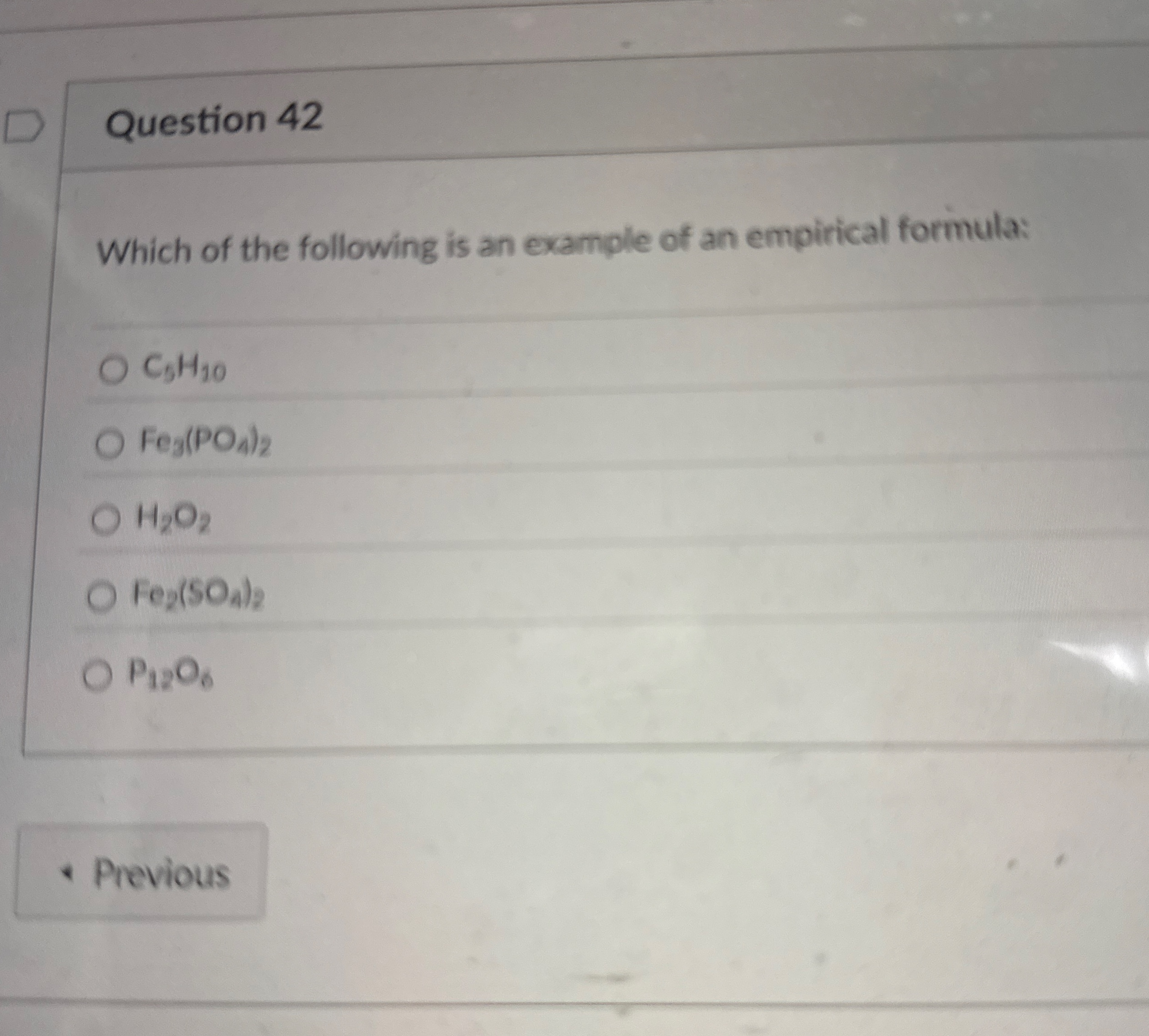 Solved Question 42Which of the following is an example of an | Chegg.com