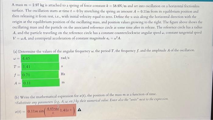 Solved Please review "Lecture 24: Intro to Oscillations" for | Chegg.com
