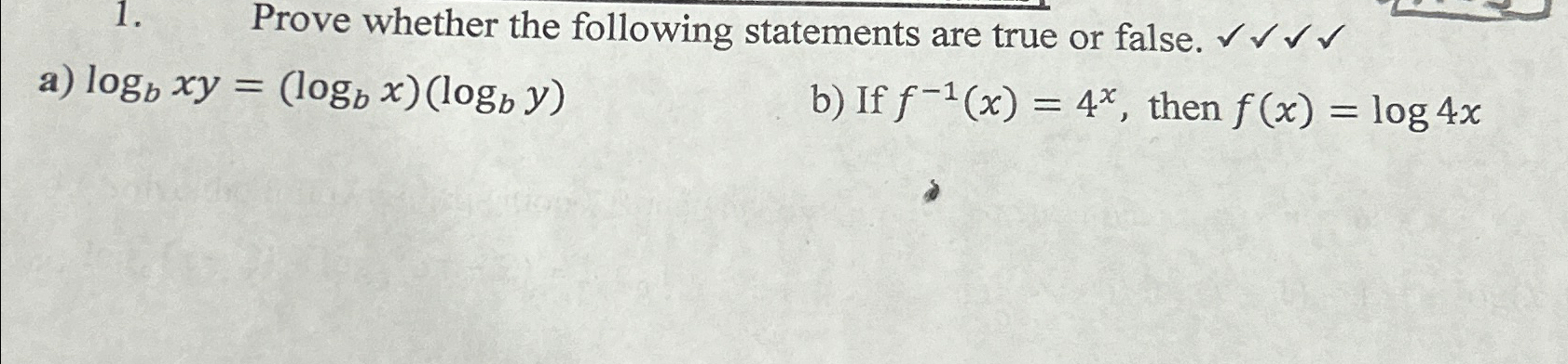 Solved Prove whether the following statements are true or | Chegg.com