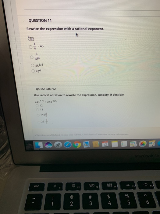 Solved QUESTION 11 Rewrite the expression with a rational | Chegg.com