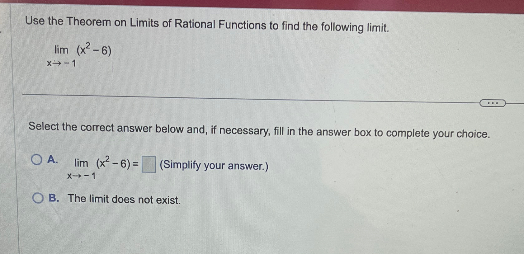 Solved Use the Theorem on Limits of Rational Functions to | Chegg.com