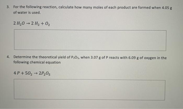 Solved 3. For the following reaction, calculate how many | Chegg.com