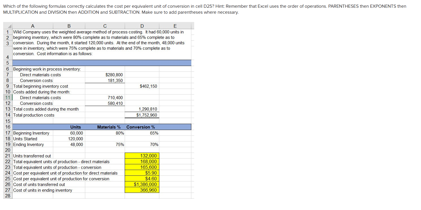 Solved MULTIPLICATION and DIVISION then ADDITION and | Chegg.com