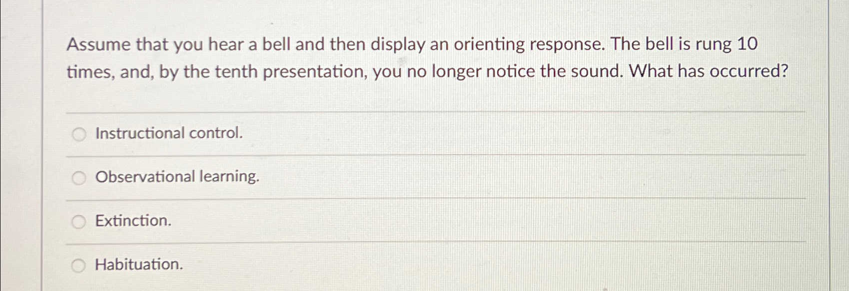 Solved Assume that you hear a bell and then display an | Chegg.com