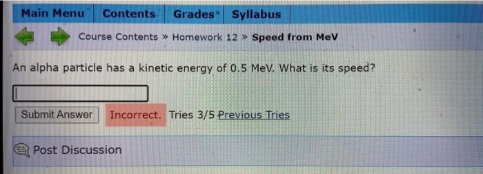 Solved Main Menu Contents Grades Syllabus Course Contents » | Chegg.com