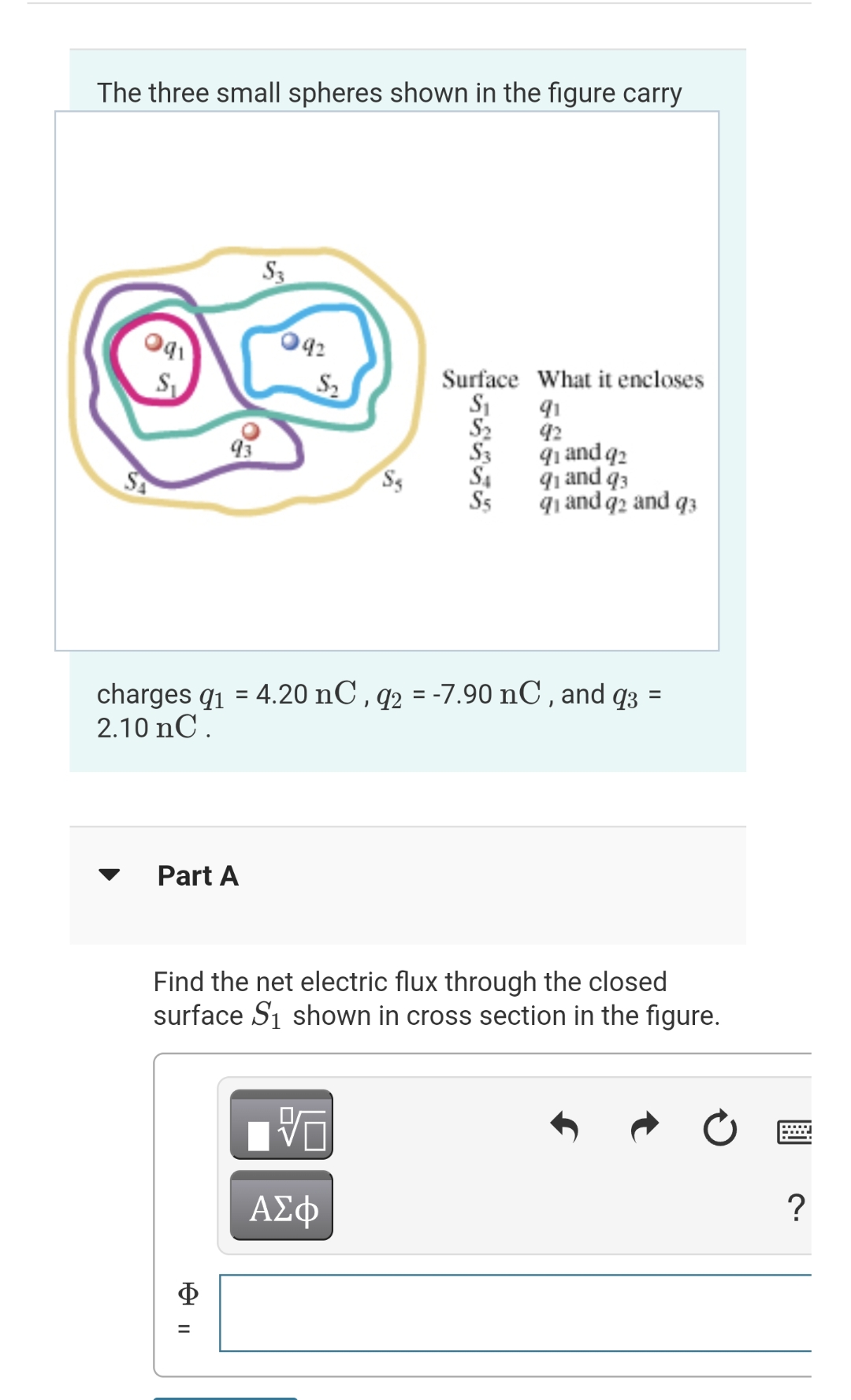 Solved The three small spheres shown in the figure | Chegg.com