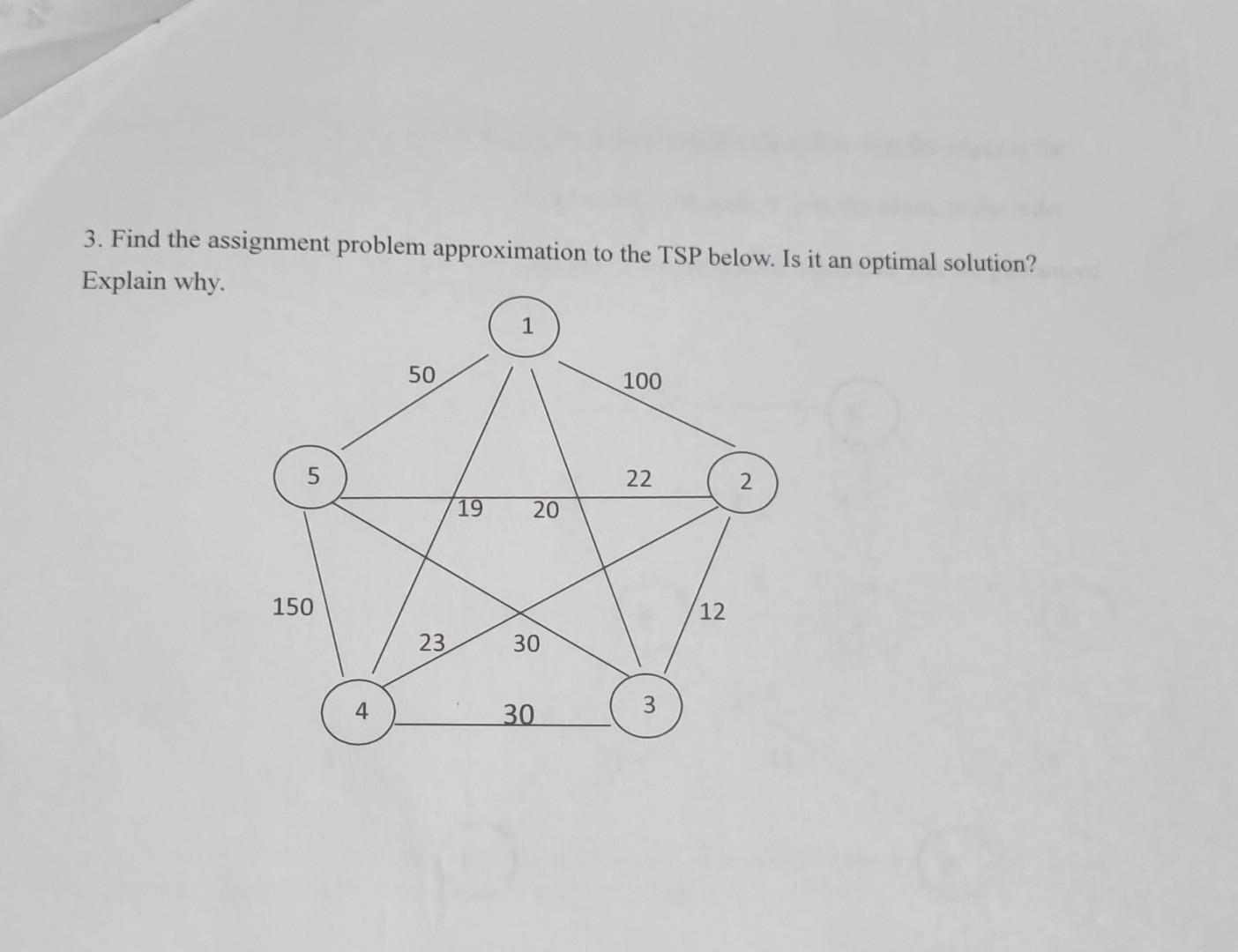 Solved 3 Find The Assignment Problem Approximation To The 