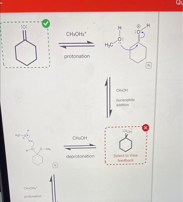 Solved Q4 :0: H H CH3OH2+ :0 ws H₃C/ protonation CHOH | Chegg.com
