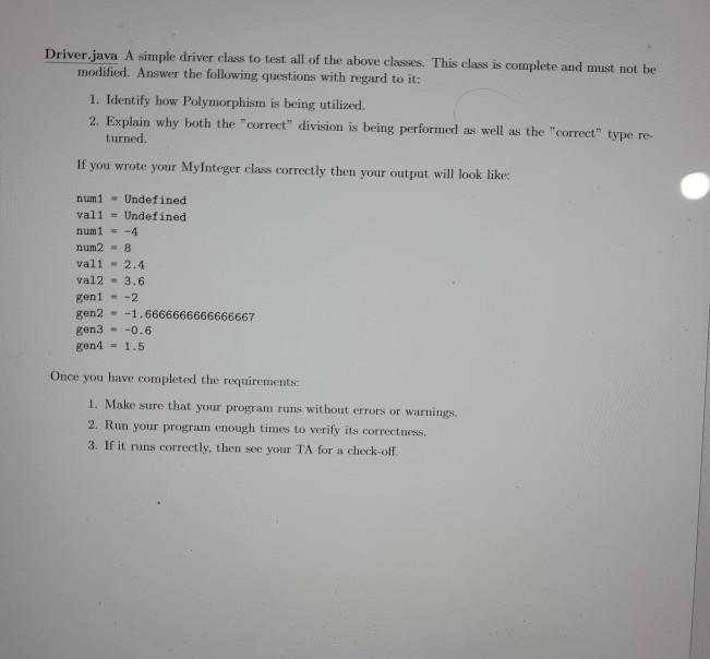 CS 251 Lab Exercise 07 Main topics: Inheritance & | Chegg.com