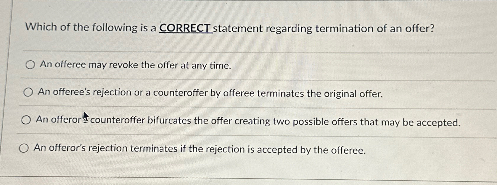 Solved Which of the following is a CORRECT statement | Chegg.com