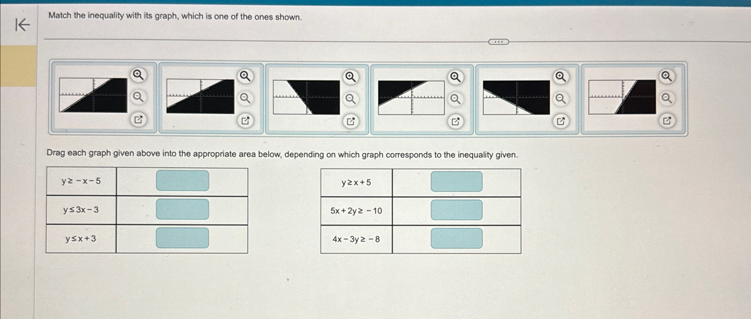 Solved Match the inequality with its graph, which is one of | Chegg.com