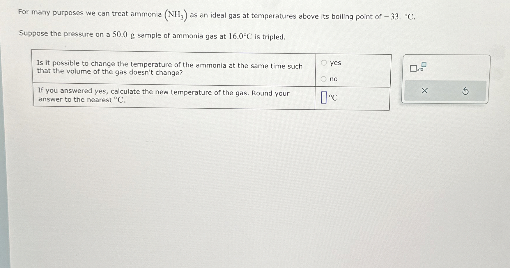 Solved For many purposes we can treat ammonia (NH3) ﻿as an | Chegg.com