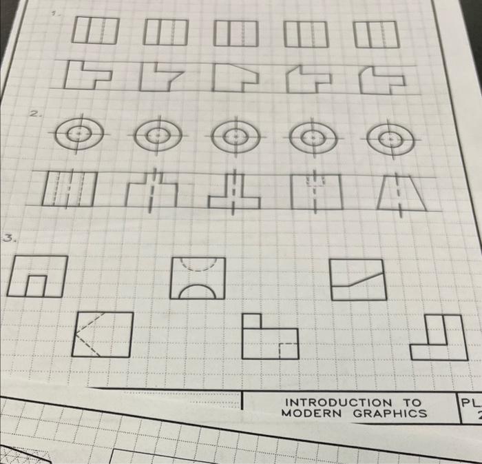 Solved For problem 3 construct a front view that work as a | Chegg.com