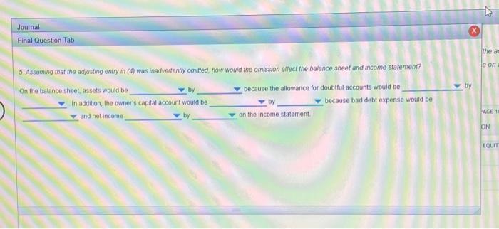 Solved The following accounts were unintentionally omitted | Chegg.com
