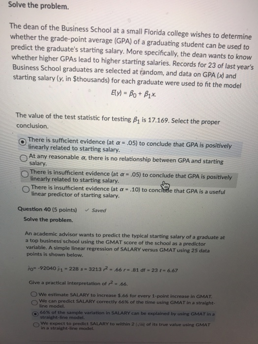 Solved Solve the problem. The dean of the Business School at | Chegg.com