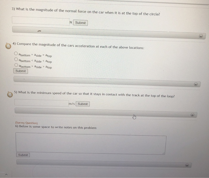Solved In a loop-the-loop ride a car goes around a vertical, | Chegg.com