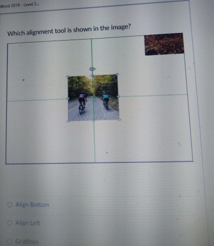 Solved Word 2019 - ﻿Level 2...Which alignment tool is shown | Chegg.com