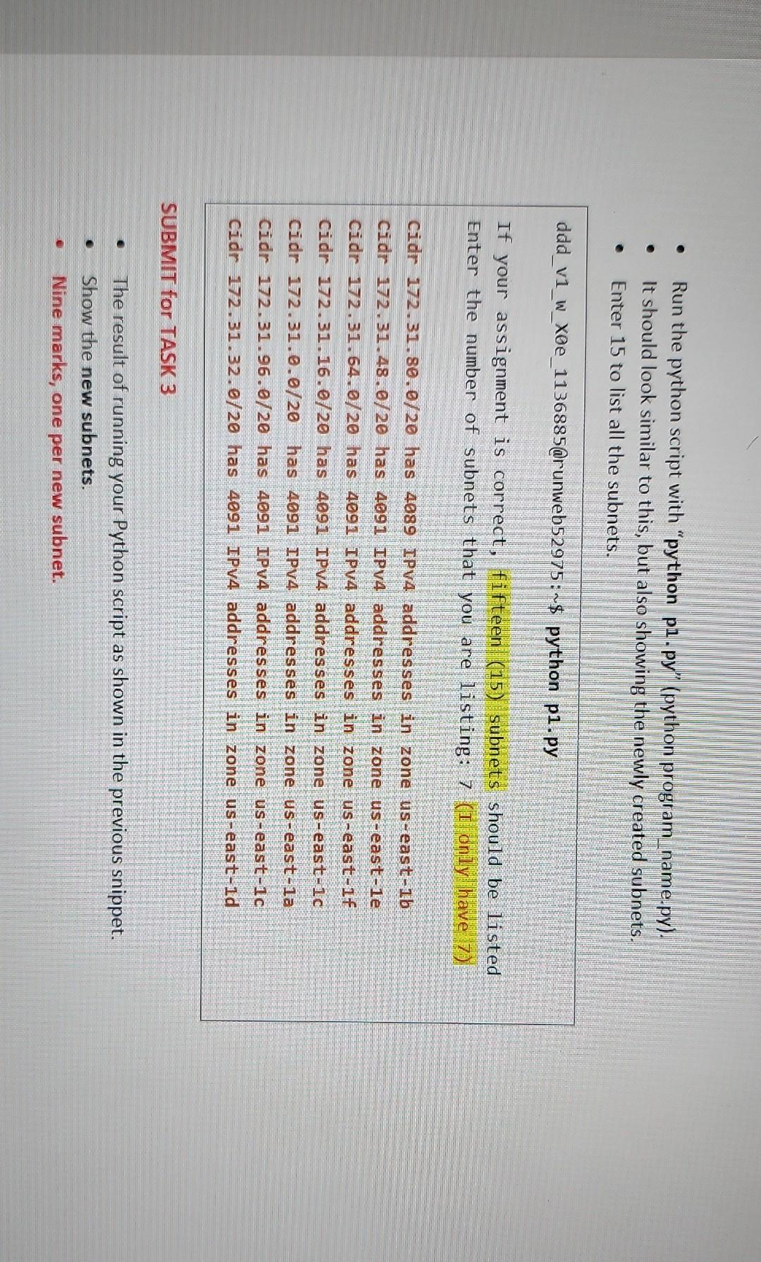 Solved TELE33324 Assignments A3 and A4 Subnetting on Cloud | Chegg.com