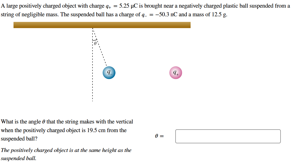 Solved A large positively charged object with charge | Chegg.com