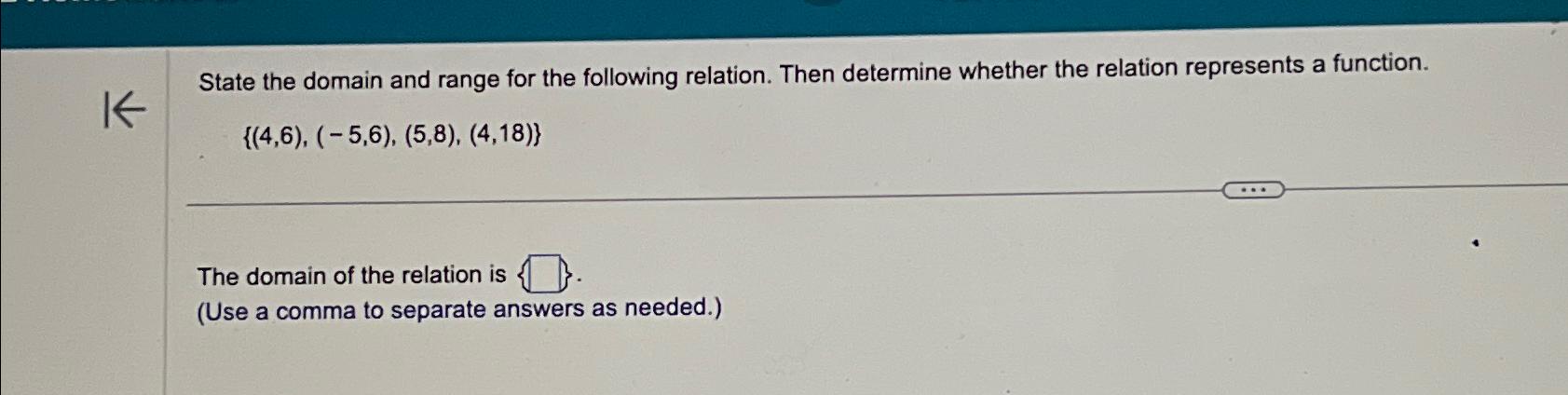 Solved State the domain and range for the following | Chegg.com