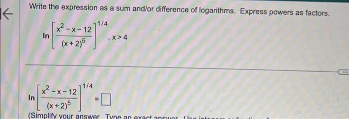Solved Write the expression as a sum and/or difference of | Chegg.com