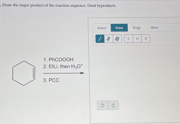 Solved Draw The Major Product Of The Reaction Sequence 