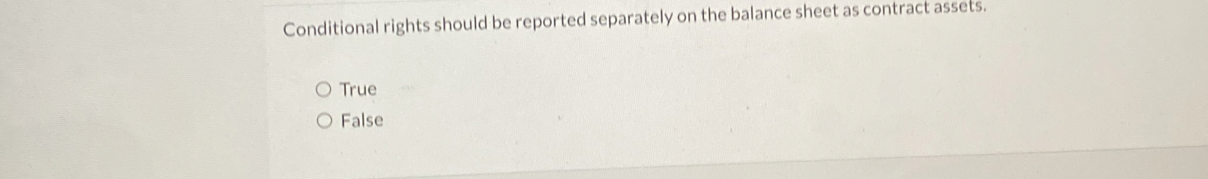 Solved Conditional rights should be reported separately on | Chegg.com