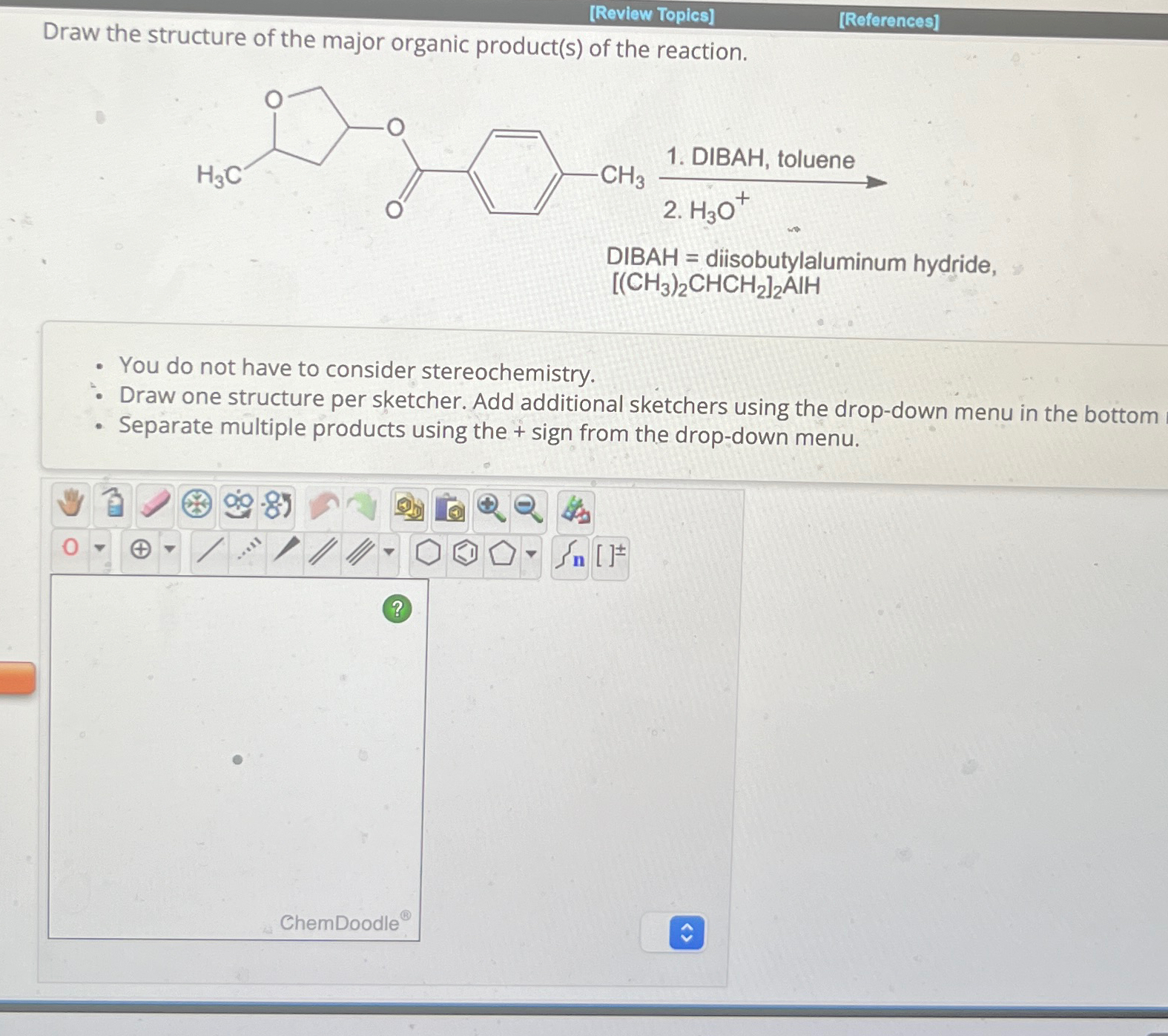 Solved [Review Topics][References]Draw the structure of the | Chegg.com