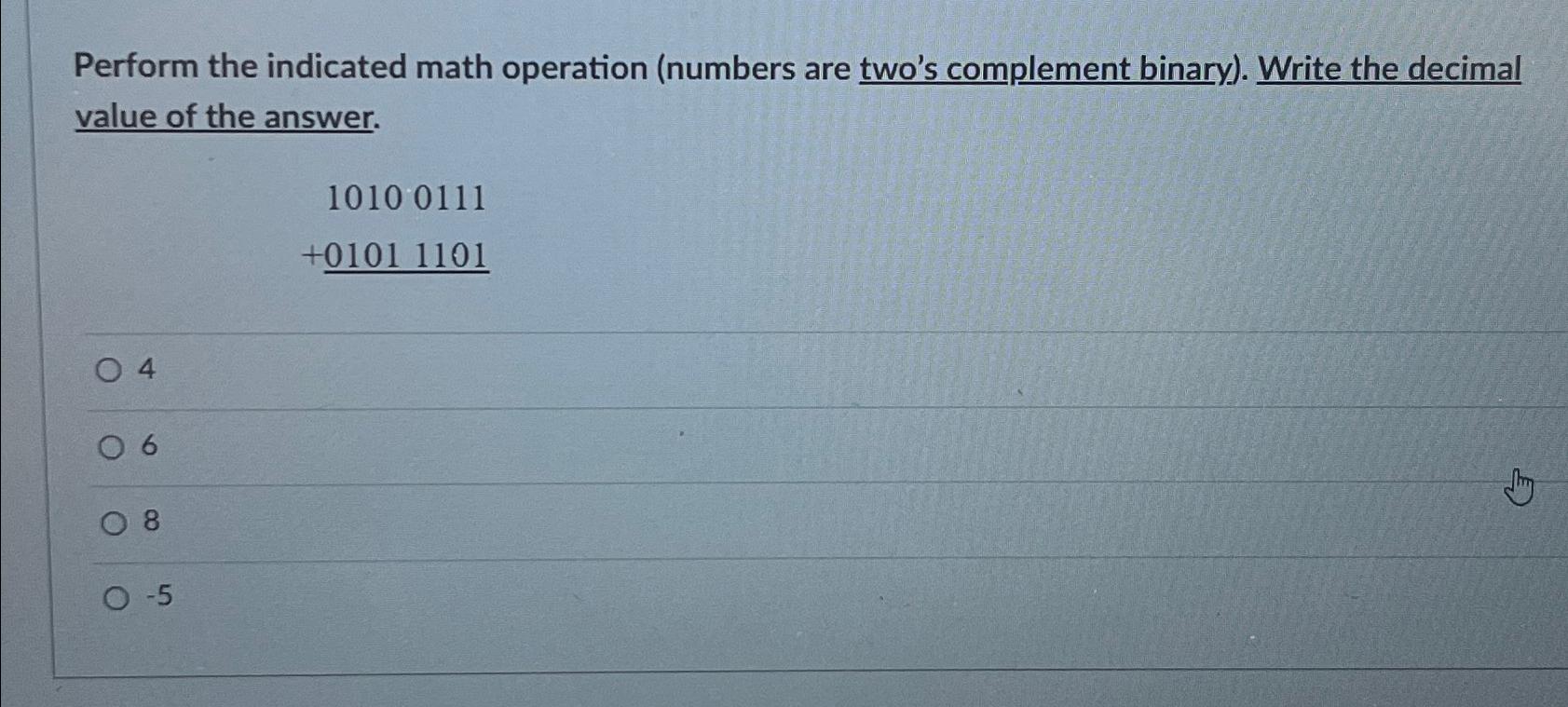 Solved Perform the indicated math operation (numbers are | Chegg.com