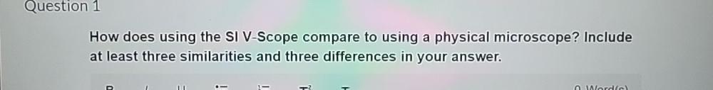 Solved Question 1How does using the SI V-Scope compare to | Chegg.com