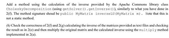 Solved In this part you will create a Java class which | Chegg.com