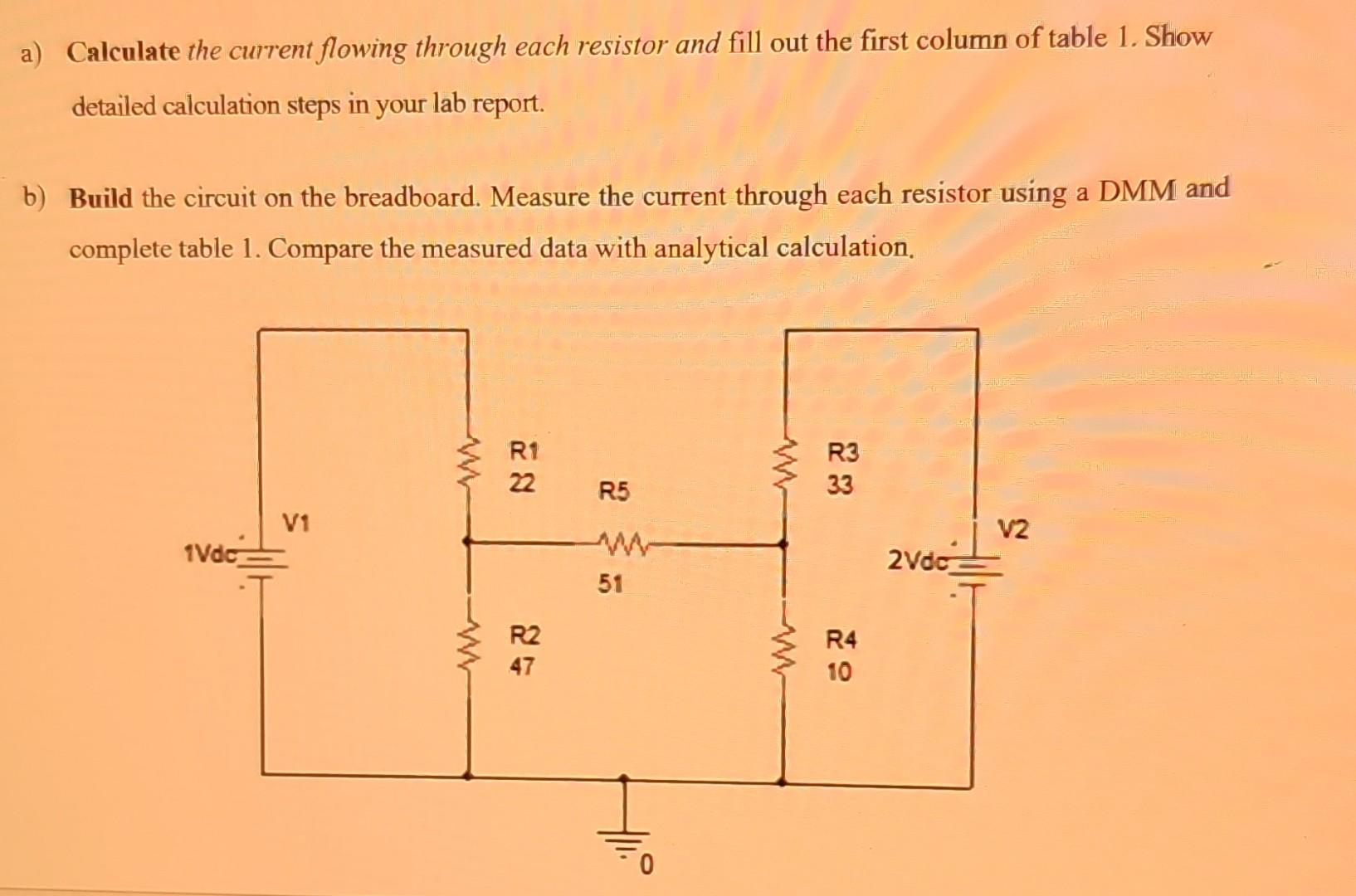 Solved A Calculate The Current Flowing Through Each