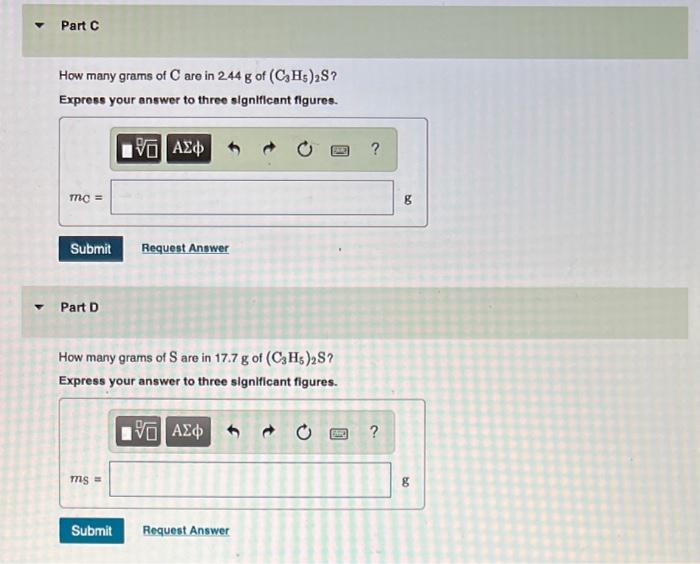 Solved Allyl sulfide, (C3H5)2 S, gives garlic, onions, and | Chegg.com