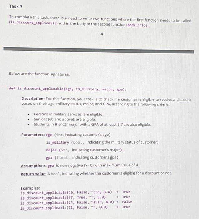 Solved Allowed Things: - Any arithmetic/comparison/boolean | Chegg.com