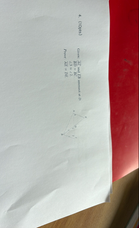 Solved (1Opts)Given: ?bar (AC) ﻿and ?bar (EB) ﻿intersect at | Chegg.com