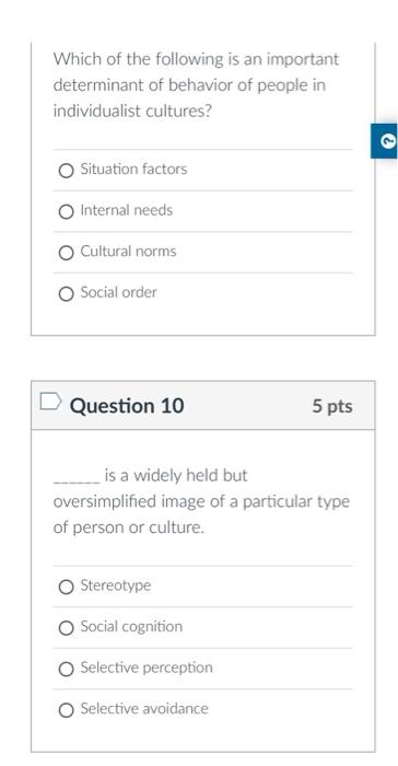 Solved The common tendency to attribute any behavior to | Chegg.com