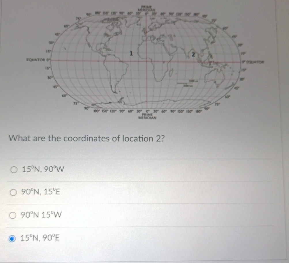 Solved What are the coordinates of location | Chegg.com