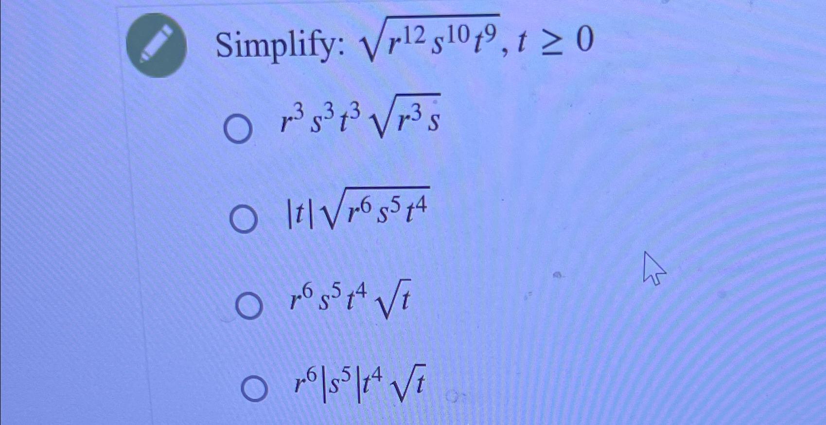 Solved Simplify: | Chegg.com
