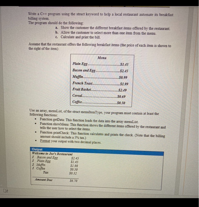 Solved Write a C++ program using the struct keyword to help | Chegg.com