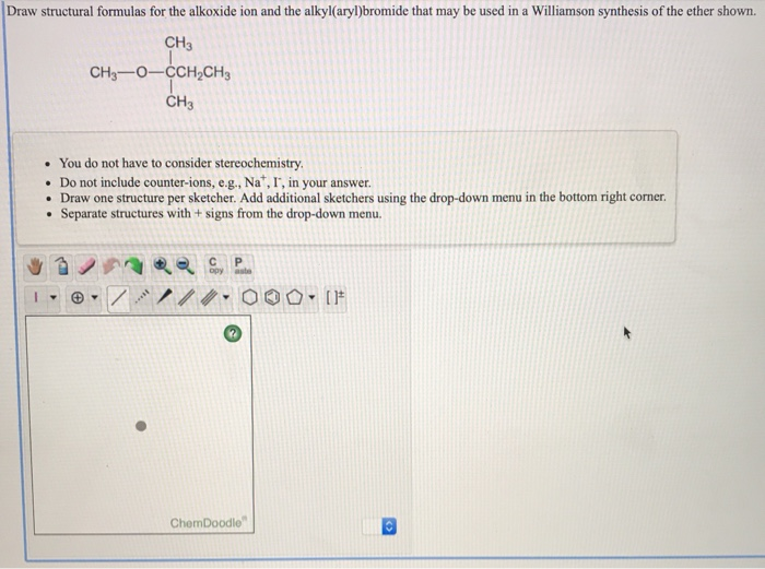 Solved Draw structural formulas for the alkoxide ion and the | Chegg.com