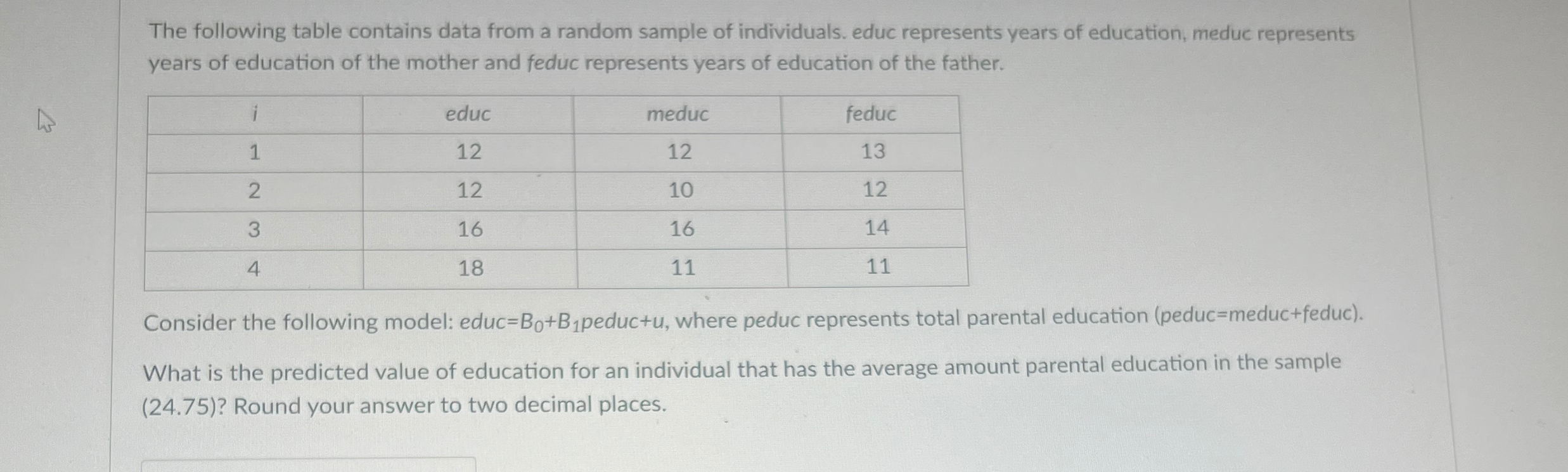 Solved The following table contains data from a random | Chegg.com