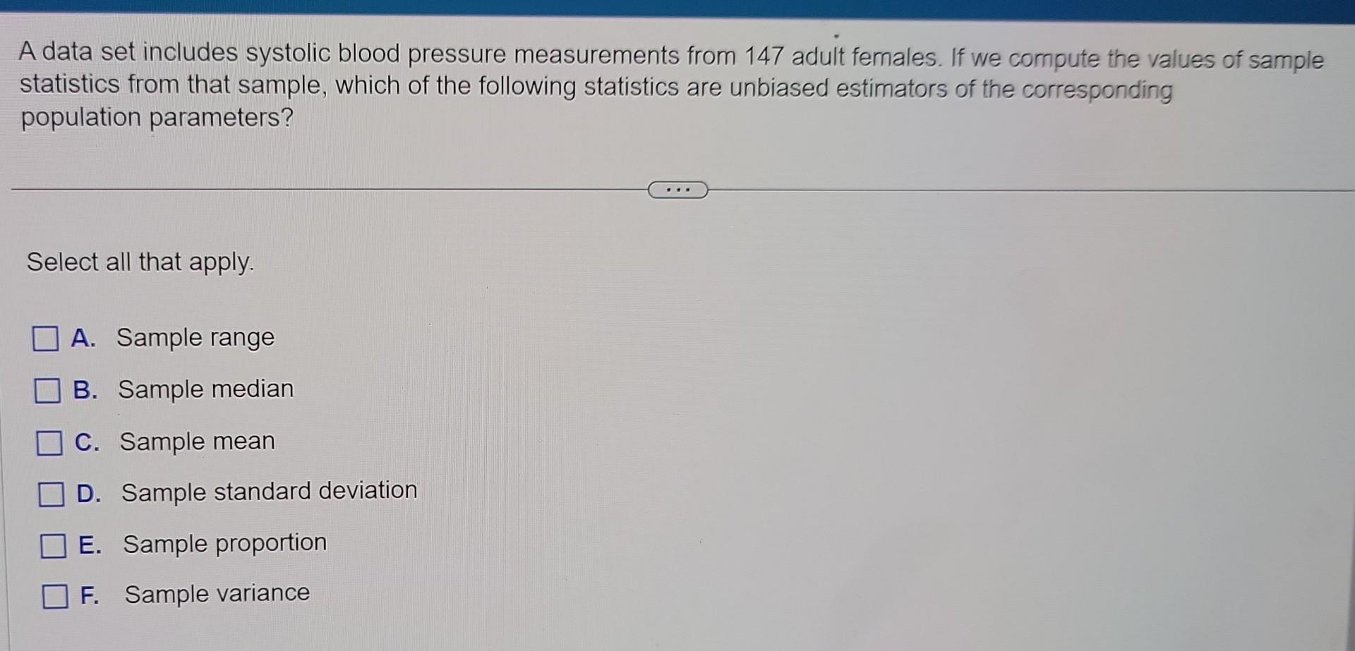 Solved A data set includes systolic blood pressure | Chegg.com