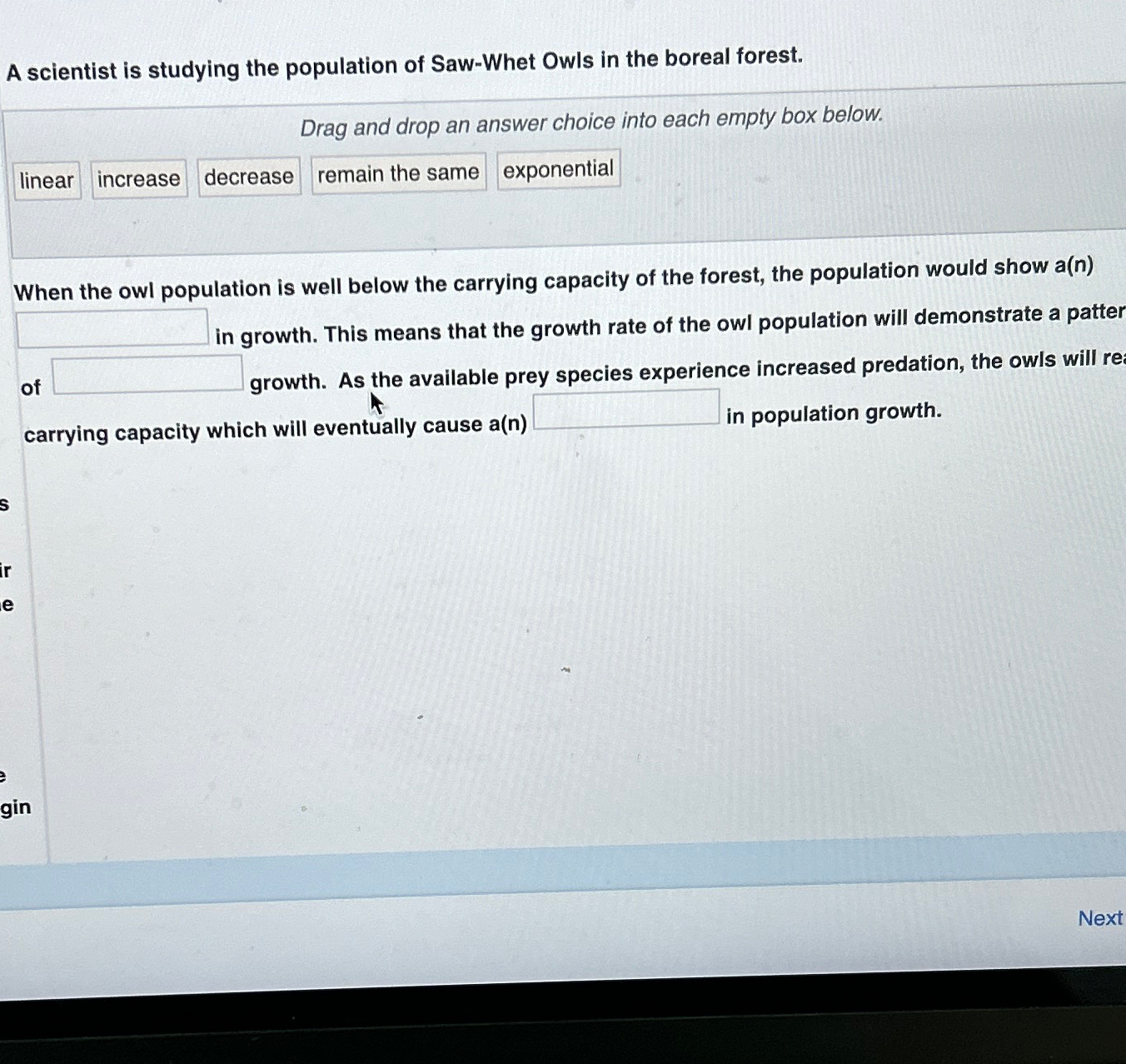 Solved A scientist is studying the population of Saw-Whet | Chegg.com