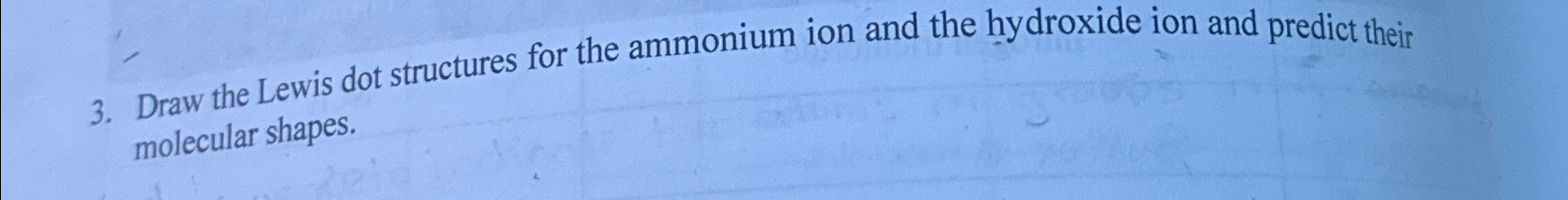 Solved Draw the Lewis dot structures for the ammonium ion | Chegg.com