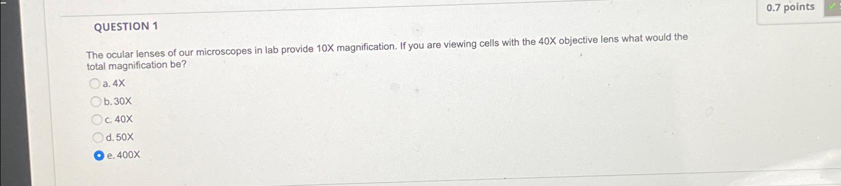 Solved QUESTION 10.7 ﻿pointsThe ocular lenses of our | Chegg.com