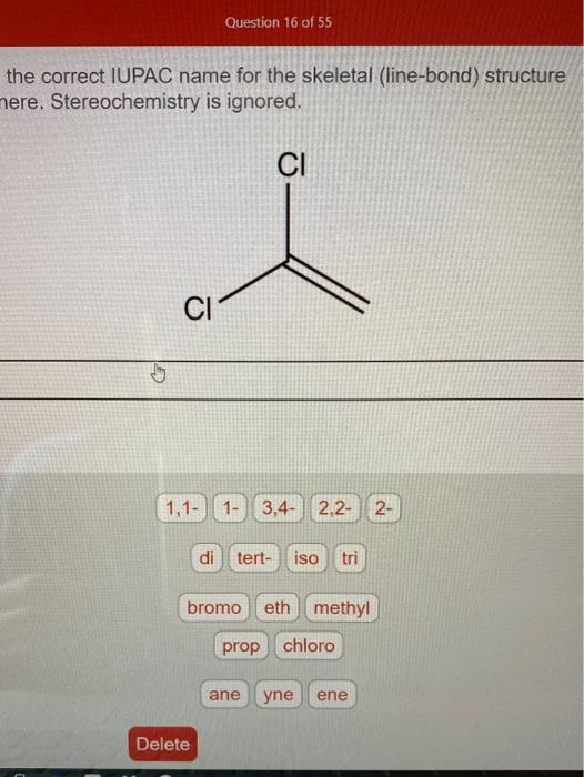 Solved provide the correct iupac name for the skeletal | Chegg.com