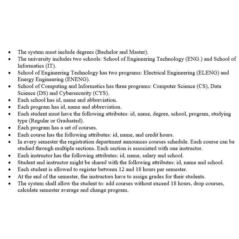 Solved Please draw a UML CLASS DIAGRAM for this scenario: | Chegg.com